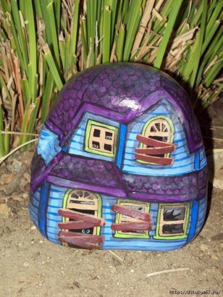 Best 50 Painted Rock Houses - Images and Ideas for Kids and Adults