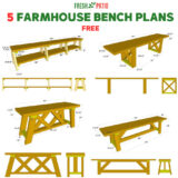 5 DIY Farmhouse Bench Plans - Free Outdoor Designs