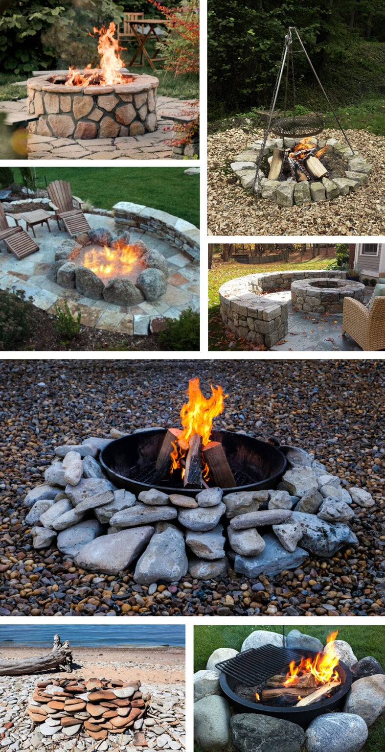 45 Fire Pit Ideas with Rocks and Stones: Cheap and Easy