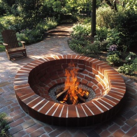 30 Brick Fire Pit Inspirations for DIY Projects