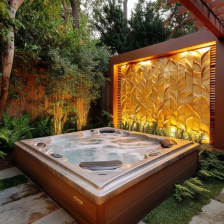 Hot Tub Privacy with Decorative Screens: 40 Ideas