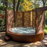 Hot Tub Privacy with Decorative Screens: 40 Ideas