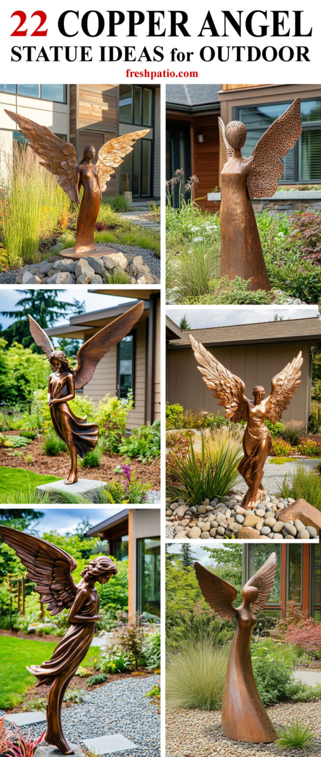 Heavenly Elegance: 22 Copper Angel Statue Ideas to Inspire Your Front ...