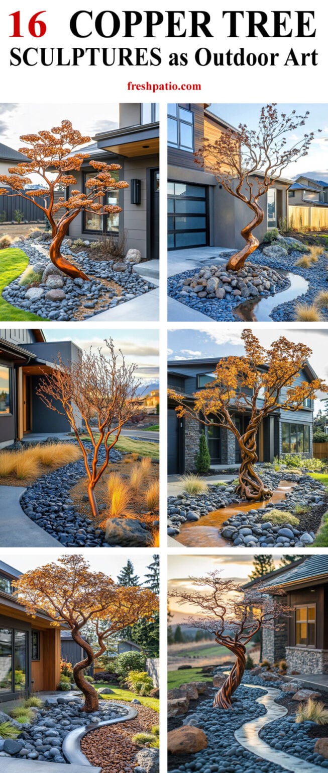 Copper Tree Sculptures: 16 Inspirations for Stunning Outdoor Art