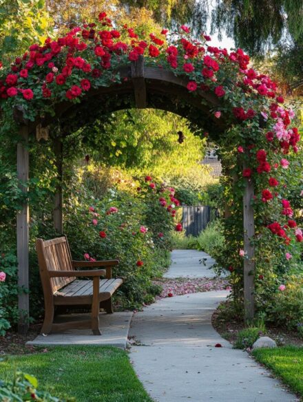 Creating a Garden Arbor with Vines or a Vine Arch - 35 ideas