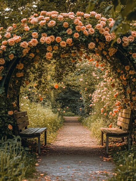 Creating a Garden Arbor with Vines or a Vine Arch - 35 ideas