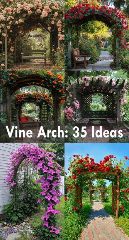 Creating a Garden Arbor with Vines or a Vine Arch - 35 ideas