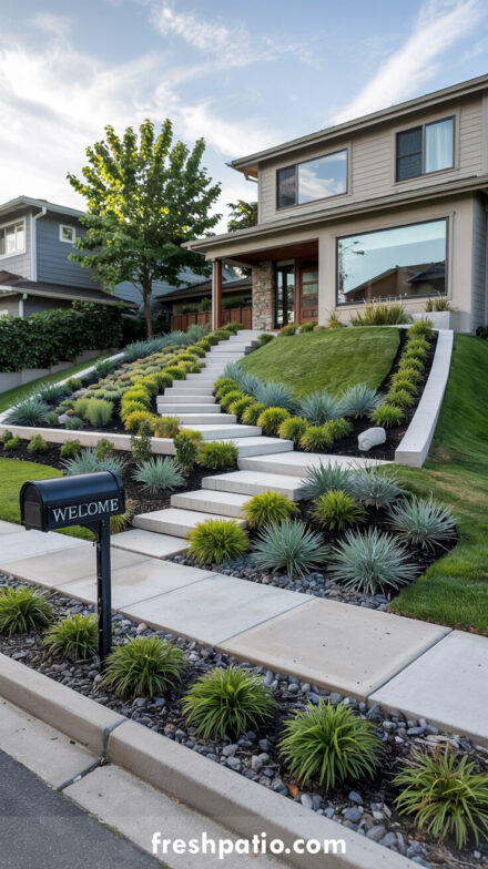 Sloped Yard Design: 26 Landscaping Ideas for Retaining Walls, Fire Pits ...