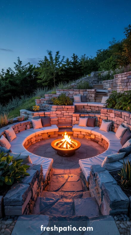 Sloped Yard Design: 26 Landscaping Ideas for Retaining Walls, Fire Pits ...